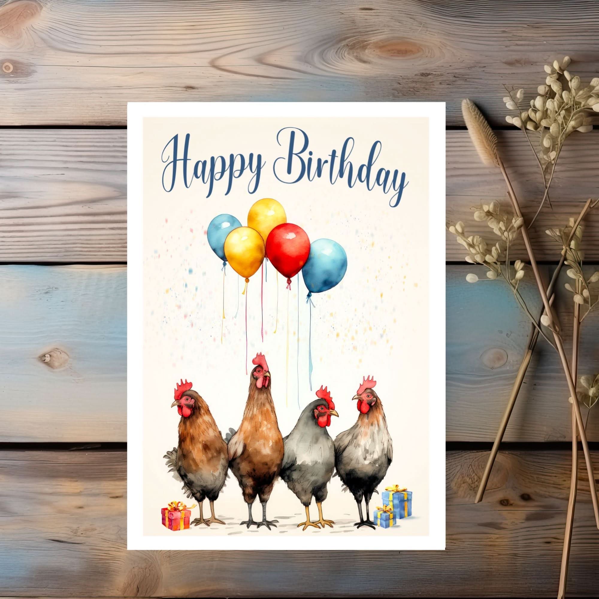 Party Chickens: Happy Birthday Chickens Greeting Card – Crutcher's Western
