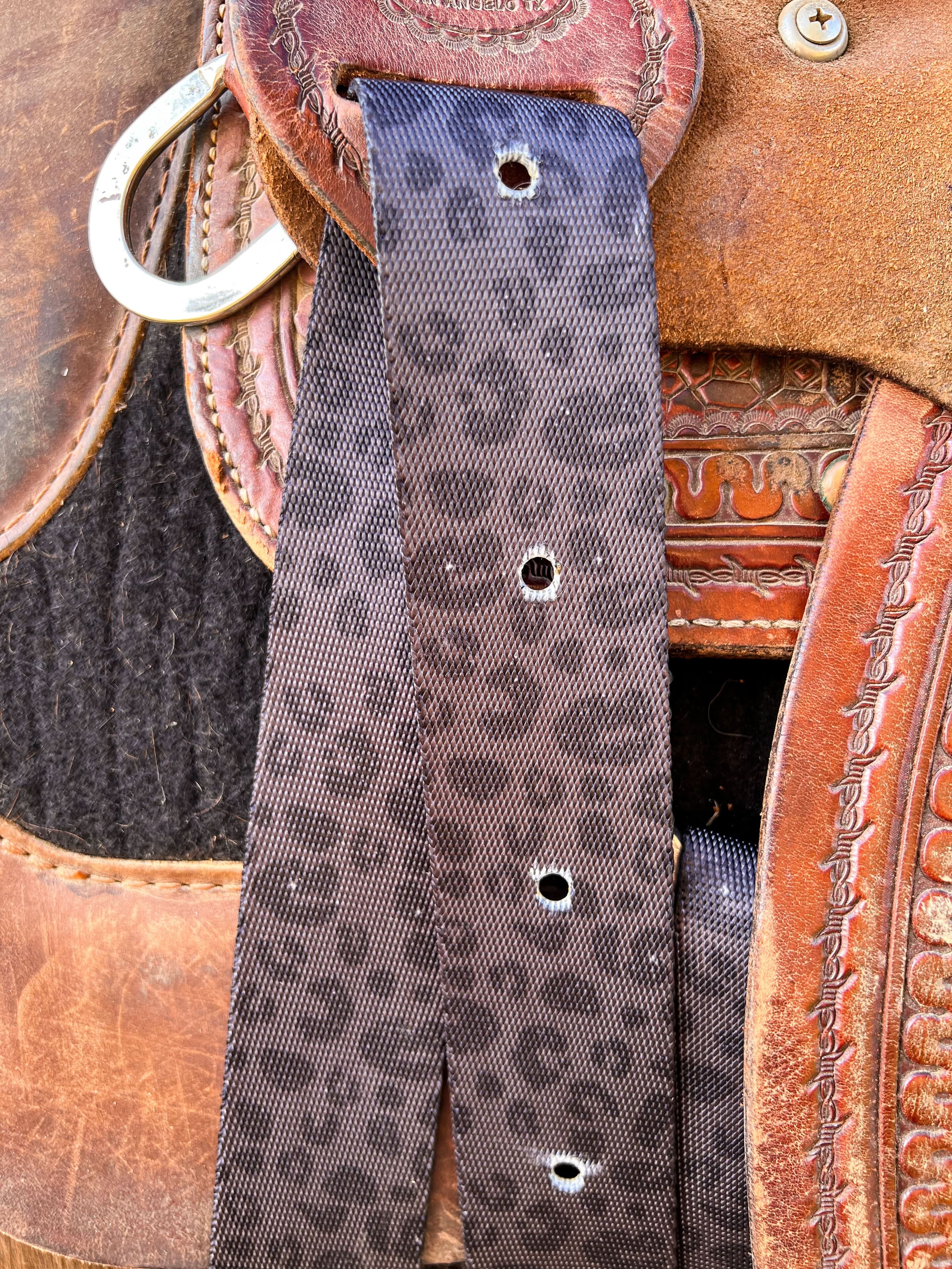 Black Leopard Cinch Strap Set – Crutcher's Western